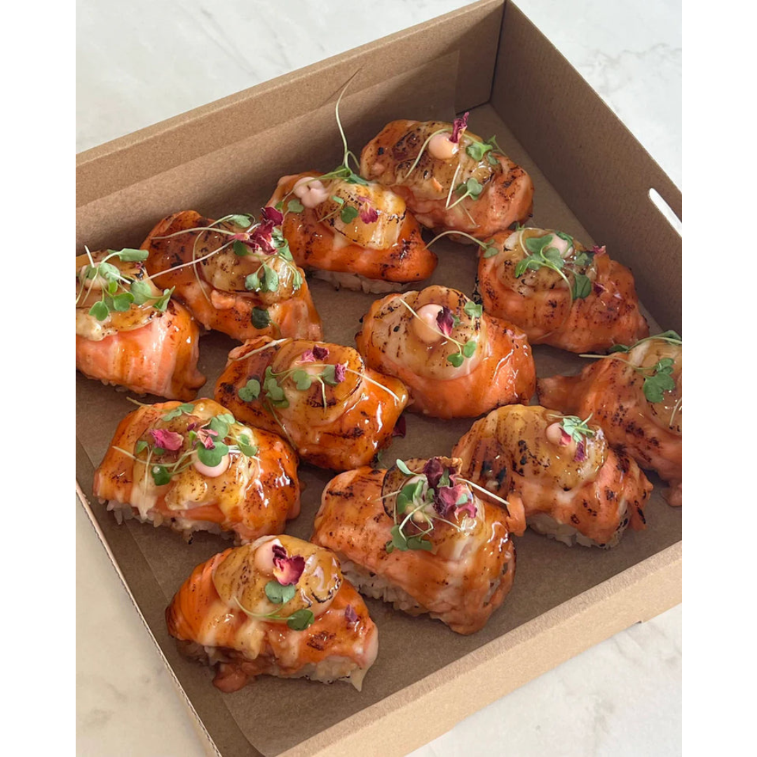 GRILLED SALMON SCALLOP PLATTER – Kami Sushi NZ